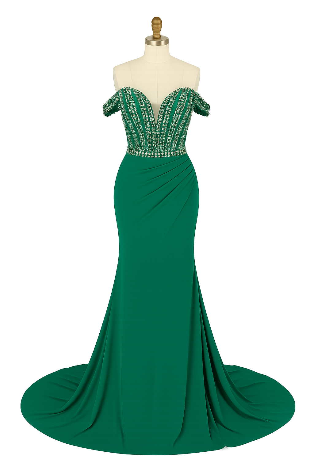 Emerald mermaid gown - The Designer Precinct